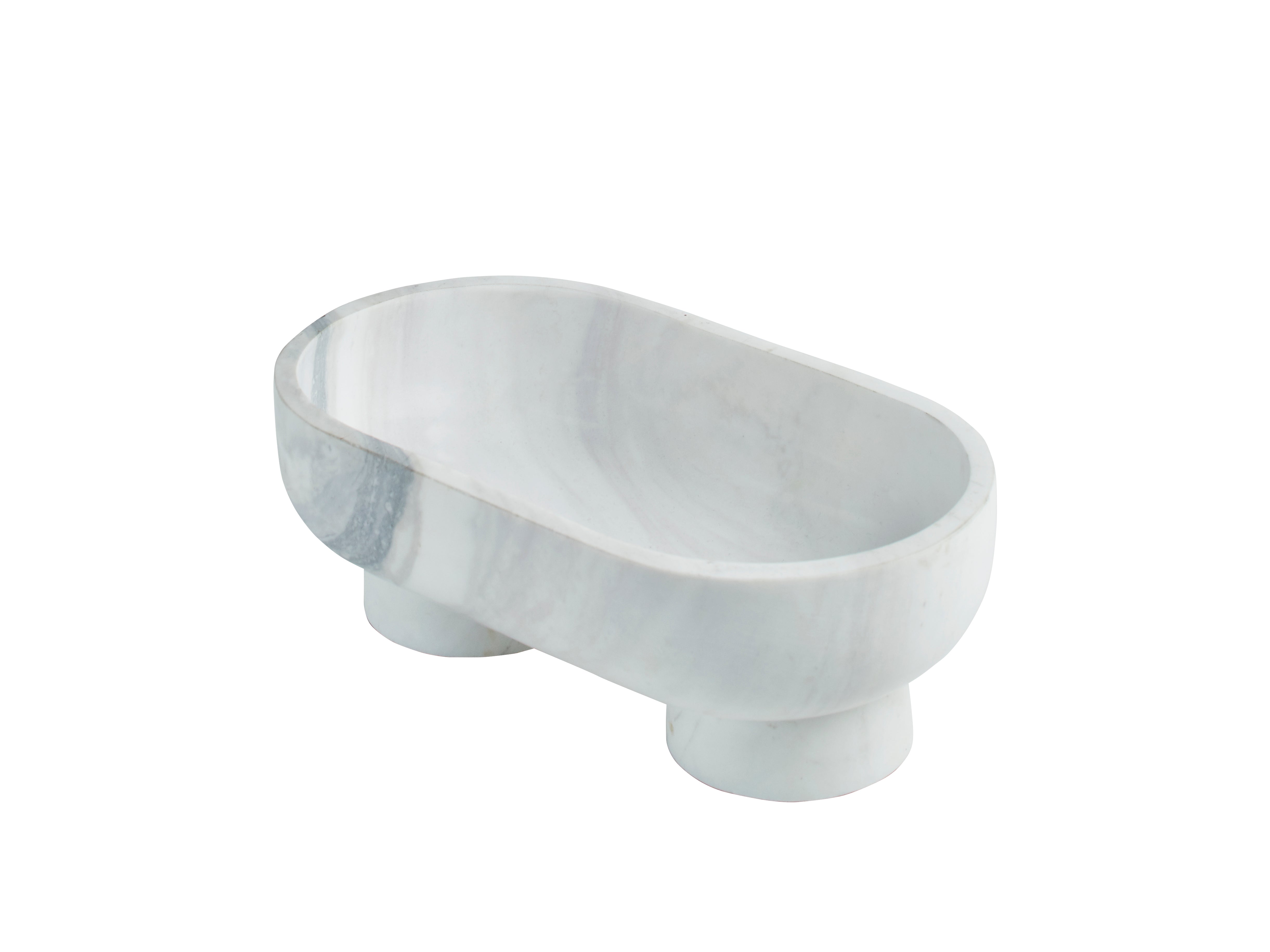 Morton Marble Footed Tray – Indigo Living AE